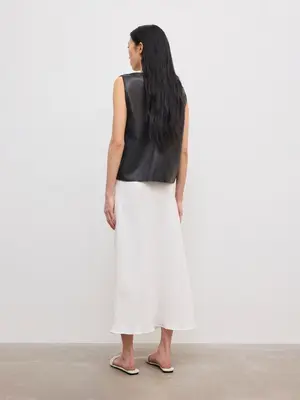 HOUSE OF DAGMAR Draped A-line Midi Skirt