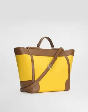 Dolce & Gabbana Sicily Handbag In Canvas And Leather