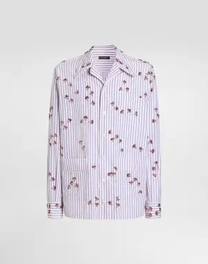Dolce & Gabbana Cotton And Silk Vanity Shirt With Embroidery