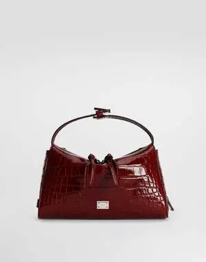 Dolce & Gabbana Vittoria Alligator Crossbody Bag - Red