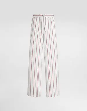 Dolce & Gabbana Striped Poplin Trousers - Multicolor