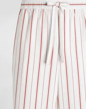 Dolce & Gabbana Striped Poplin Trousers - Multicolor