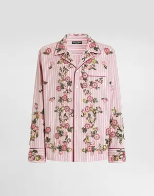 Dolce & Gabbana Cotton And Silk Vanity Shirt With Embroidery