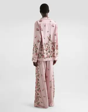 Dolce & Gabbana Cotton And Silk Vanity Shirt With Embroidery