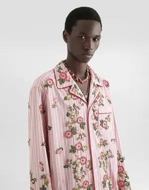 Dolce & Gabbana Cotton And Silk Vanity Shirt With Embroidery