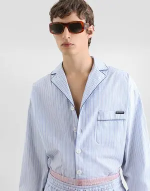 Dolce & Gabbana Striped Poplin Vanity Shirt