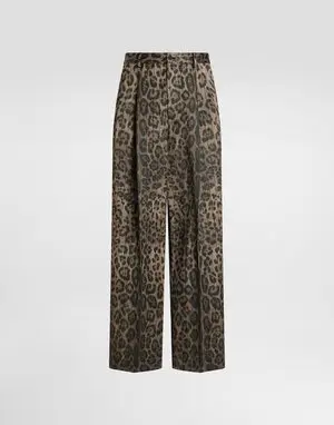 Dolce & Gabbana Leopard Jacquard Trousers