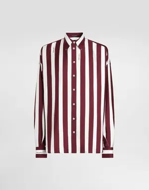 Dolce & Gabbana Striped Silk Twill Shirt - Multicolor