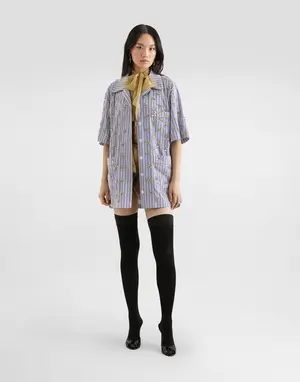 Dolce & Gabbana Poplin Shirt With Flower Embroidery