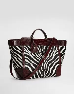 Dolce & Gabbana Sicily Pony And Polished Alligator Handbag - Multicolor