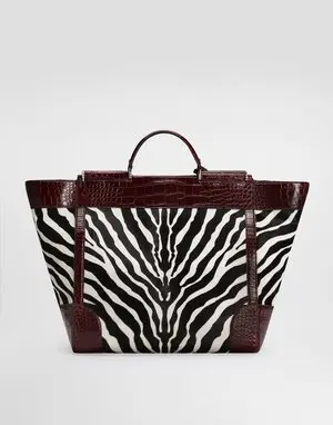 Dolce & Gabbana Sicily Pony And Polished Alligator Handbag - Multicolor