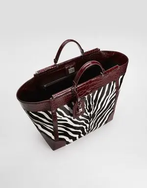 Dolce & Gabbana Sicily Pony And Polished Alligator Handbag - Multicolor