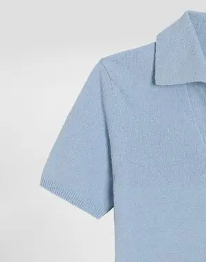 Dolce & Gabbana Smooth Knit Polo Shirt - Azure