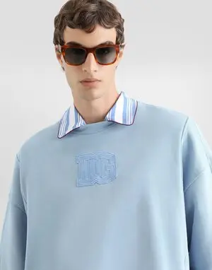Dolce & Gabbana Treated Cotton Sweatshirt - Azure