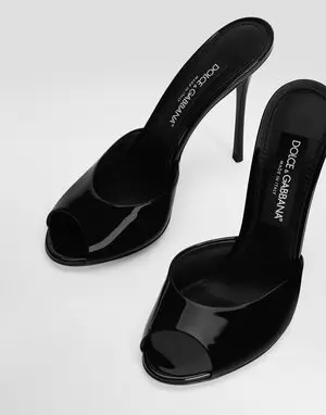 Dolce & Gabbana Keira Patent Leather Mules
