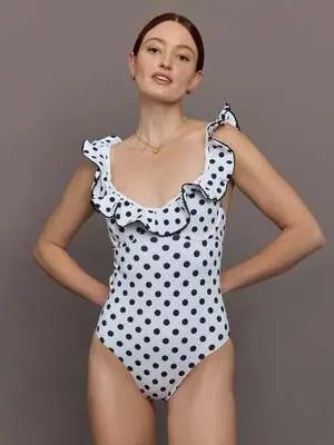 Caroline Constas Anastasia Polka Dot One Piece