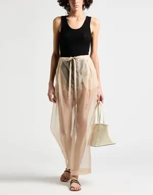 Khaite Silk Organza Tapered Pants - Beige