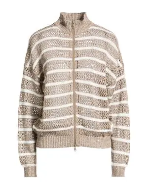 Brunello Cucinelli Open-knit Cardigan - Beige