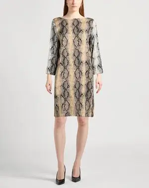 Liviana Conti Mini Snakeskin-print Flared Dress