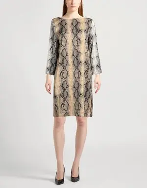 Liviana Conti Mini Snakeskin-print Flared Dress