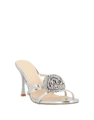TWENTY FOUR HAITCH Metallic Embellished Sandals