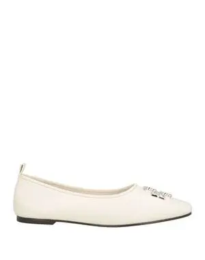 Tory Burch Ballet Flats Ivory Size Leather - White