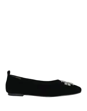 Tory Burch Ballet Flats Size Textile Fibers - Black