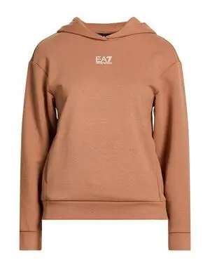 EA7 Cotton Polyester Blend Hoodie - Camel