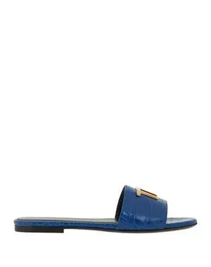 TOM FORD Sandals In Calfskin With Crocodile Print Blue