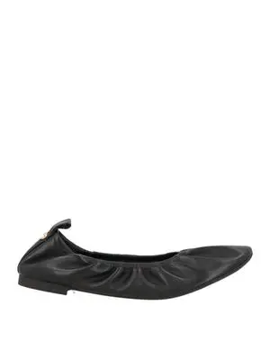 Tory Burch Leather Ballet Flats - Black