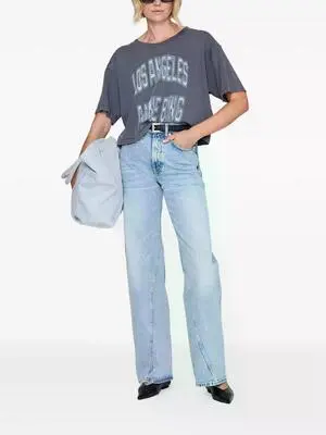 ANINE BING Johnny Cropped T-shirt
