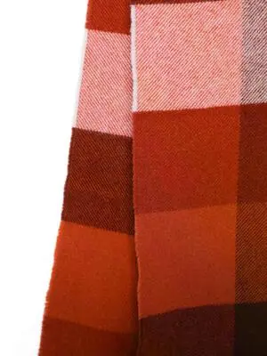 Gant Checked Fringed Scarf