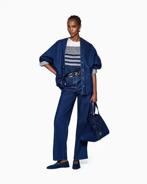 Giorgio Armani Striped Linen Jersey Jumper