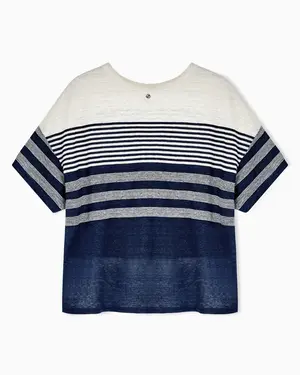 Giorgio Armani Striped Linen Jersey Jumper