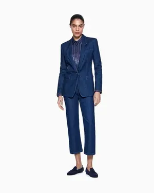 Giorgio Armani Stretch Cotton Denim Five-pocket Trousers