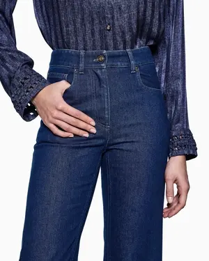 Giorgio Armani Stretch Cotton Denim Five-pocket Trousers
