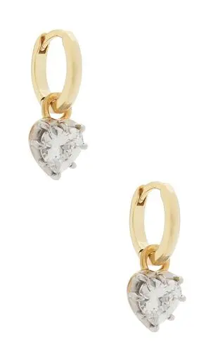 Shashi Heart Georgian Cut Dangle Earring - Gold