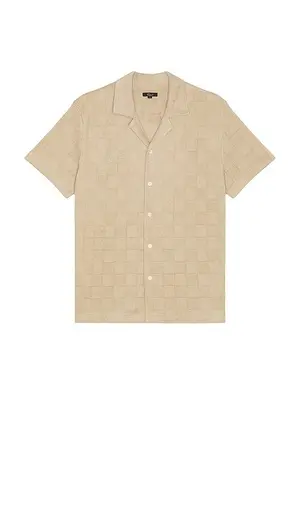 Rails Maverick Camp Collared Shirt In Beige - Grange Craft Paper