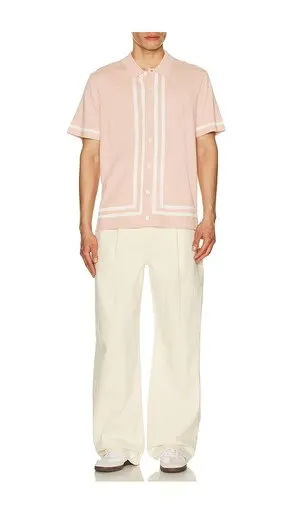 Rails Leo Camp Collared Shirt In Rose
