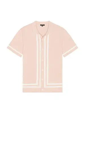 Rails Leo Camp Collared Shirt In Rose