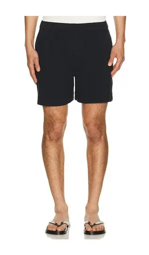 FRAME Open Weave Shorts In Navy - Dark Navy