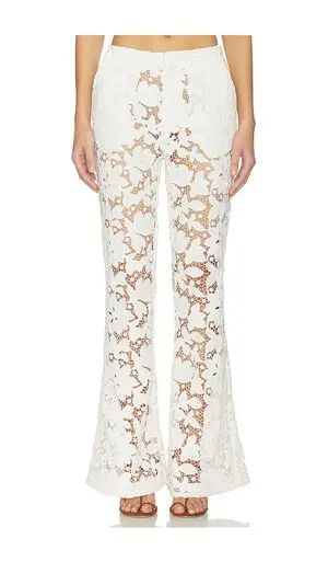 Tularosa Alino Flare Pant In Ivory - Ecru
