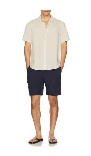 Onia Air Linen Pull-on Cargo Short - Deep Navy
