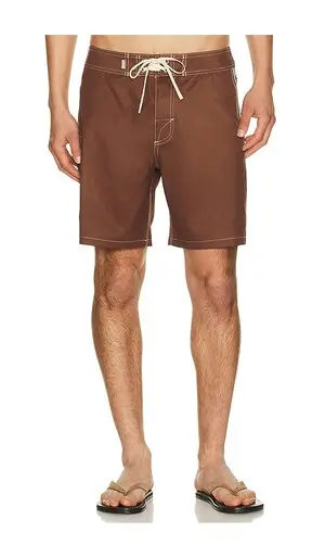 RHYTHM Panel Stripe Trunk In Brown