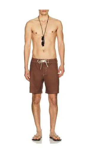 RHYTHM Panel Stripe Trunk In Brown