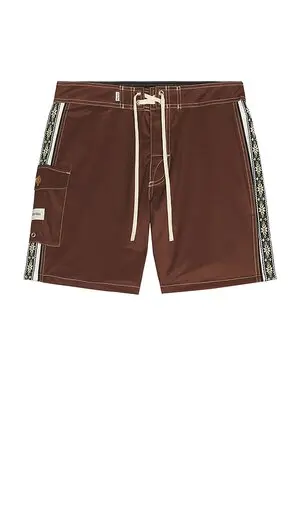 RHYTHM Panel Stripe Trunk In Brown