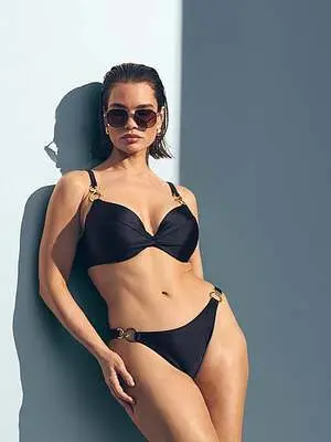 Victoria's Secret Glam Rings Twist Push-up Bikini Top - Blue