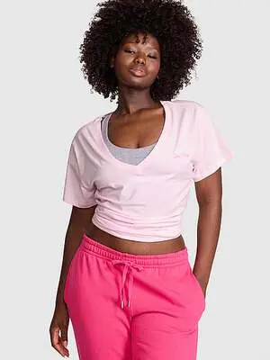 Pink Campus Cotton™ V-neck Tee - Pink