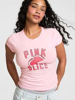 Pink Cotton Baby Tee - Pink