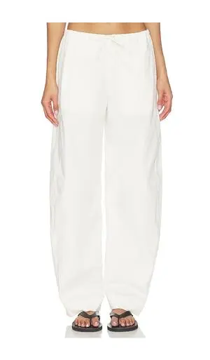 EAVES Lana Barrel Leg Pant In Ivory - Off White